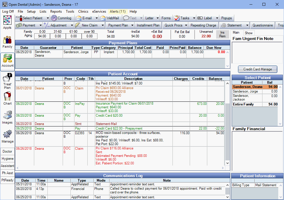 Open Dental Software - Account Module