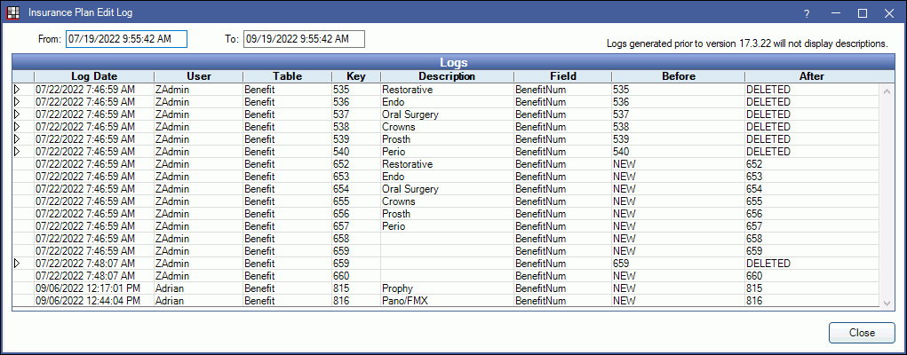 Open Dental Software - Insurance Plan