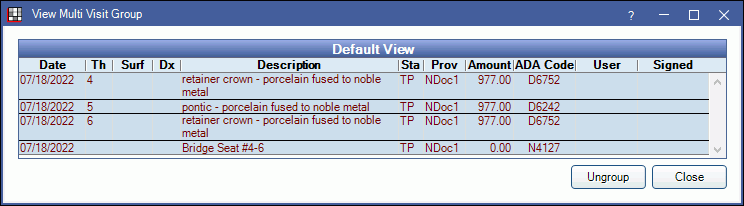 Open Dental Software - Procedure over Multiple Appointments