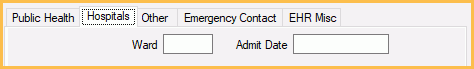 Open Dental Software - Edit Patient Information: Hospitals Tab