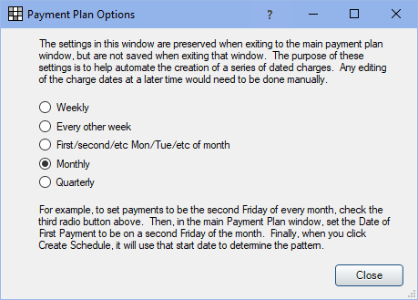 Open Dental Software - Payment Plan