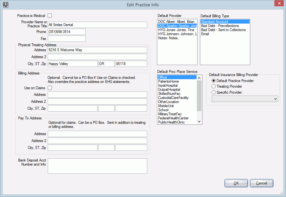 Open Dental Software - Practice Setup