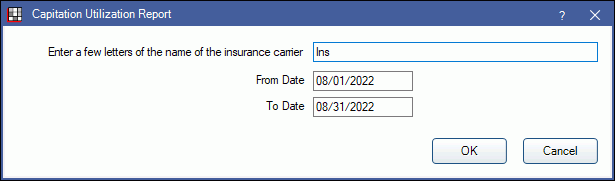 Open Dental Software - Capitation Utilization Report