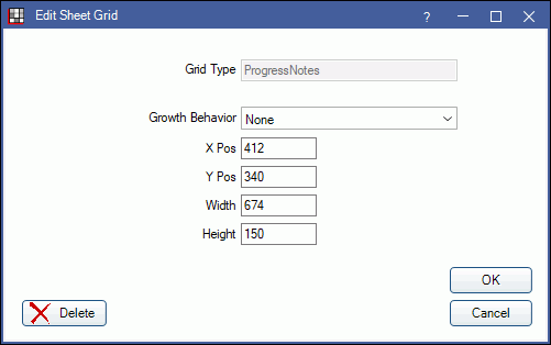 Open Dental Software - Sheet Grid