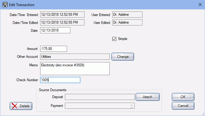 Open Dental Software - Accounting Transactions