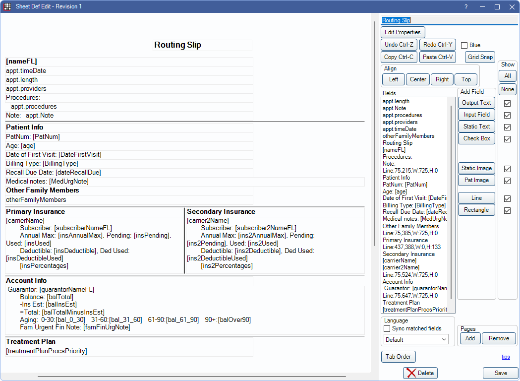 Open Dental Software - Routing Slips